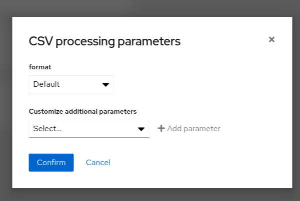 Add UI for providing CSV parameters · Issue #2211 · atlasmap/atlasmap · GitHub
