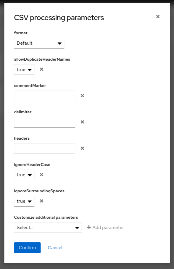 Add UI for providing CSV parameters · Issue #2211 · atlasmap/atlasmap ...