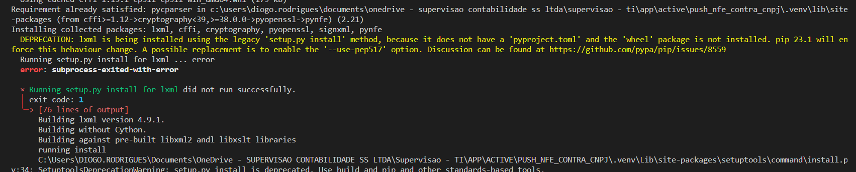 erro ao tentar instalar o pynfe · Issue #238 · TadaSoftware/PyNFe · GitHub