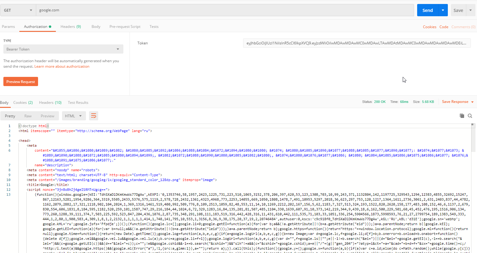Postman fails to send request when token ends with a newline character · Issue #7106 ...