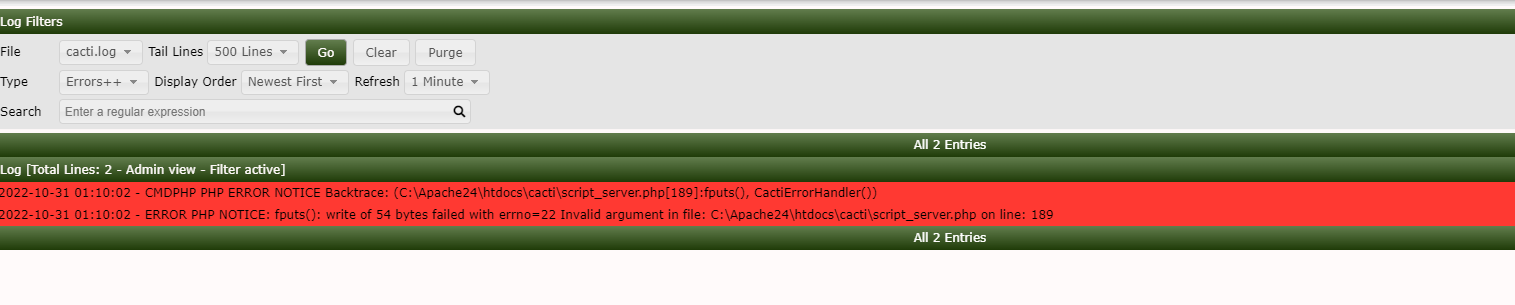 No Graph - Version 1.2.22 · Issue #4972 · Cacti/cacti · GitHub