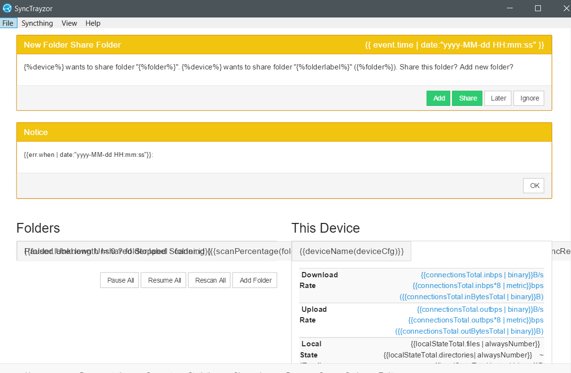 UI glitch after manual Syncthing start · Issue #452 · canton7/SyncTrayzor · GitHub