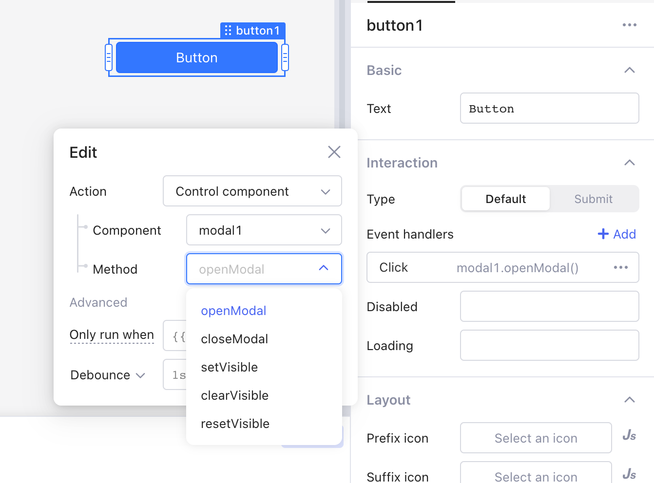Question How To Put An Event Handler On The Opening Of A Modal
