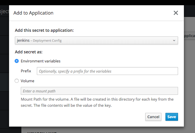 Allow environment variable prefix to be defined when adding secret to application. · Issue #2475 ...