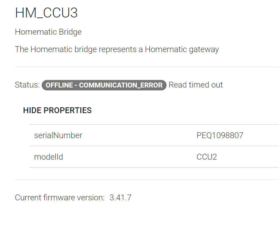 Homematic Binding + CCU3 + Read timeout · Issue #6446 · eclipse-archived/smarthome · GitHub