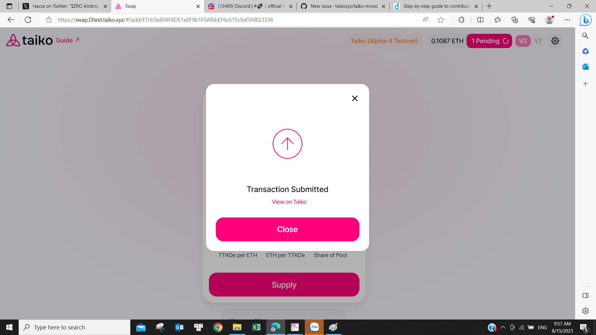 add pool issue · Issue #14505 · taikoxyz/taiko-mono · GitHub