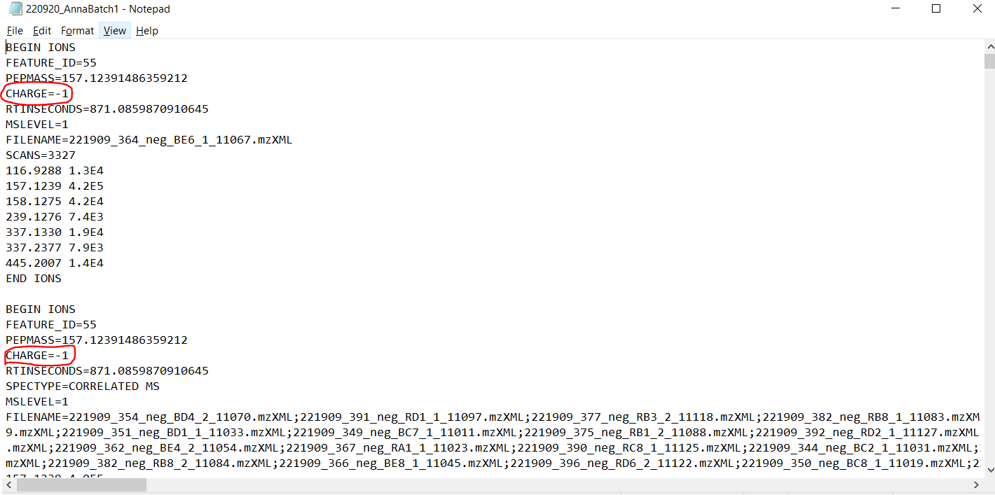 Application of positive charges to features detected using a negative mode LC-MS · Issue #964 ...