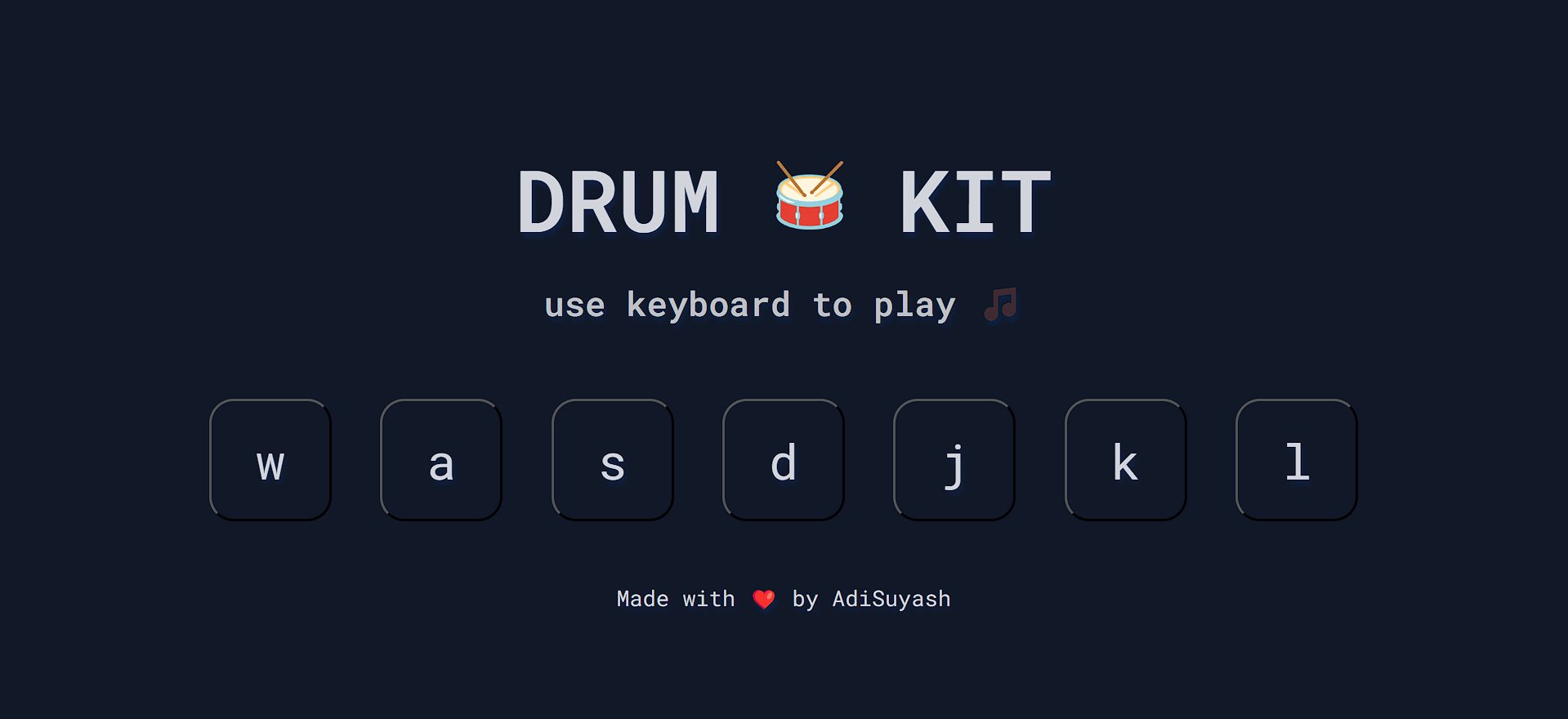 GitHub - adisuyash/drum-kit: Drum Kit is an music producing kit, which I made while learning ...