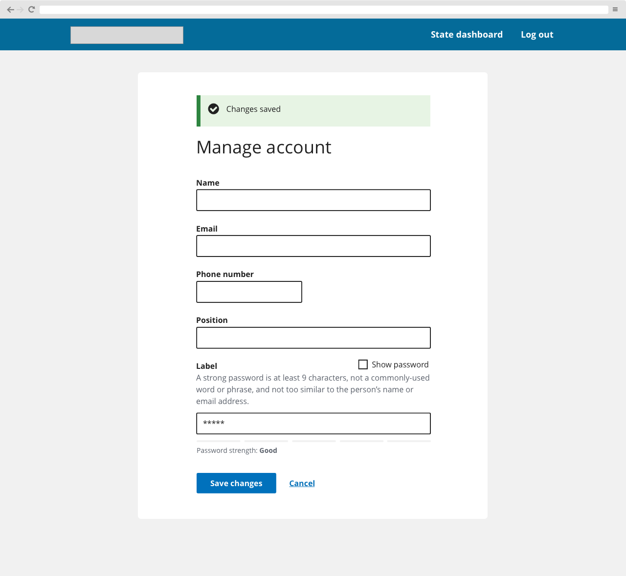 Create a UX for users to change their passwords · Issue #1274 · Enterprise-CMCS/eAPD · GitHub