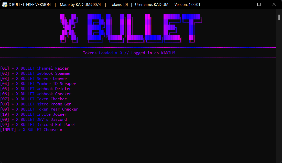 GitHub - KADIUM1/BULLET-X: BULLET X Discord Multitool