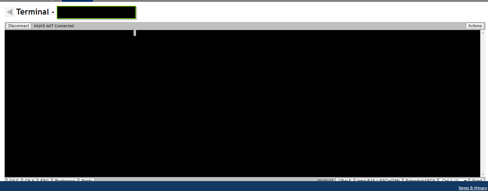 Intel Hardware KVM / Terminal · Issue #4969 · Ylianst/MeshCentral · GitHub