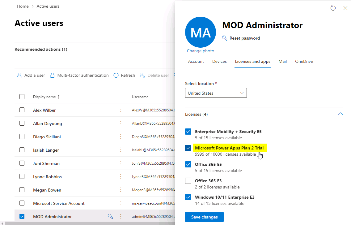 Plan 2 not available in Power Apps Licenses when configuring Power ...
