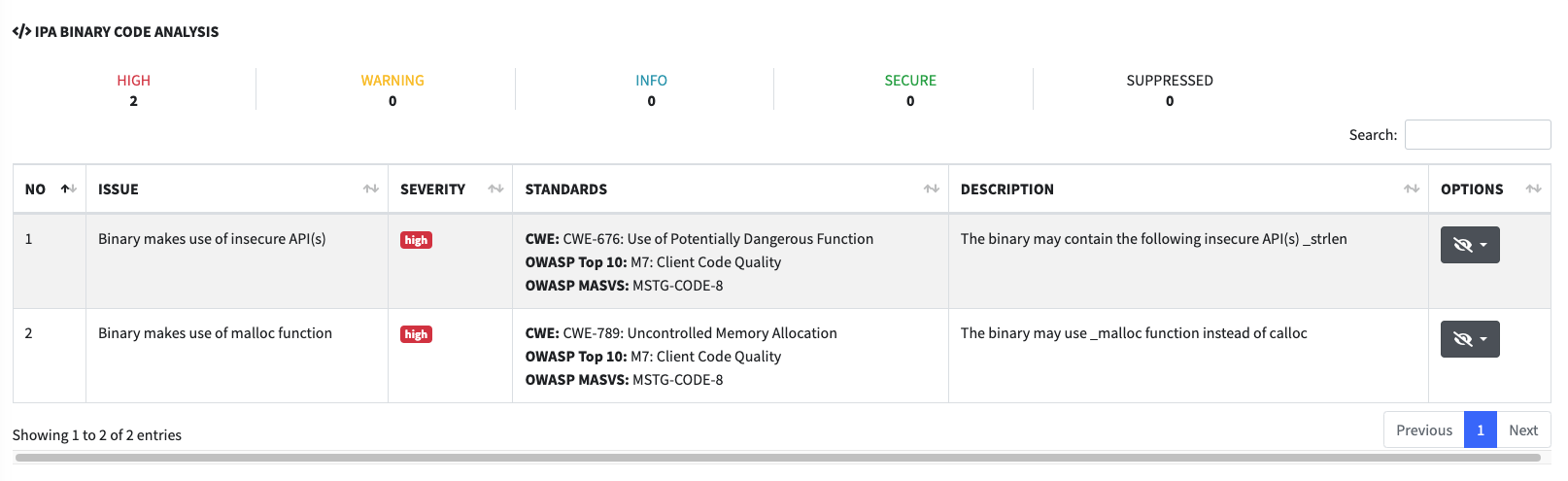 The Empty Ios Project Carries Two Security Vulnerabilities In The Mobsf Scan Results · Issue