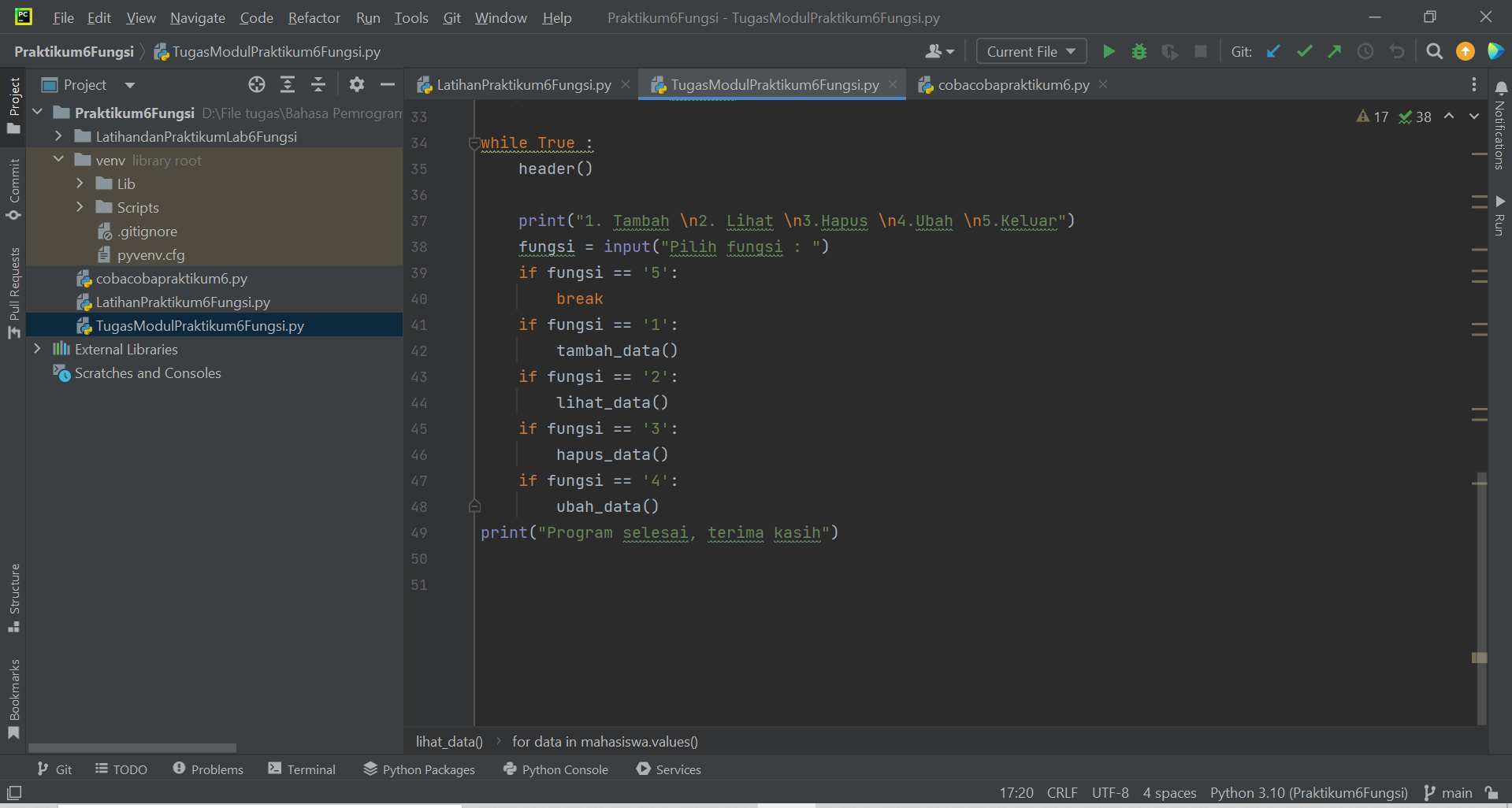 GitHub - Sofhian97/LatihandanPraktikumLab6Fungsi