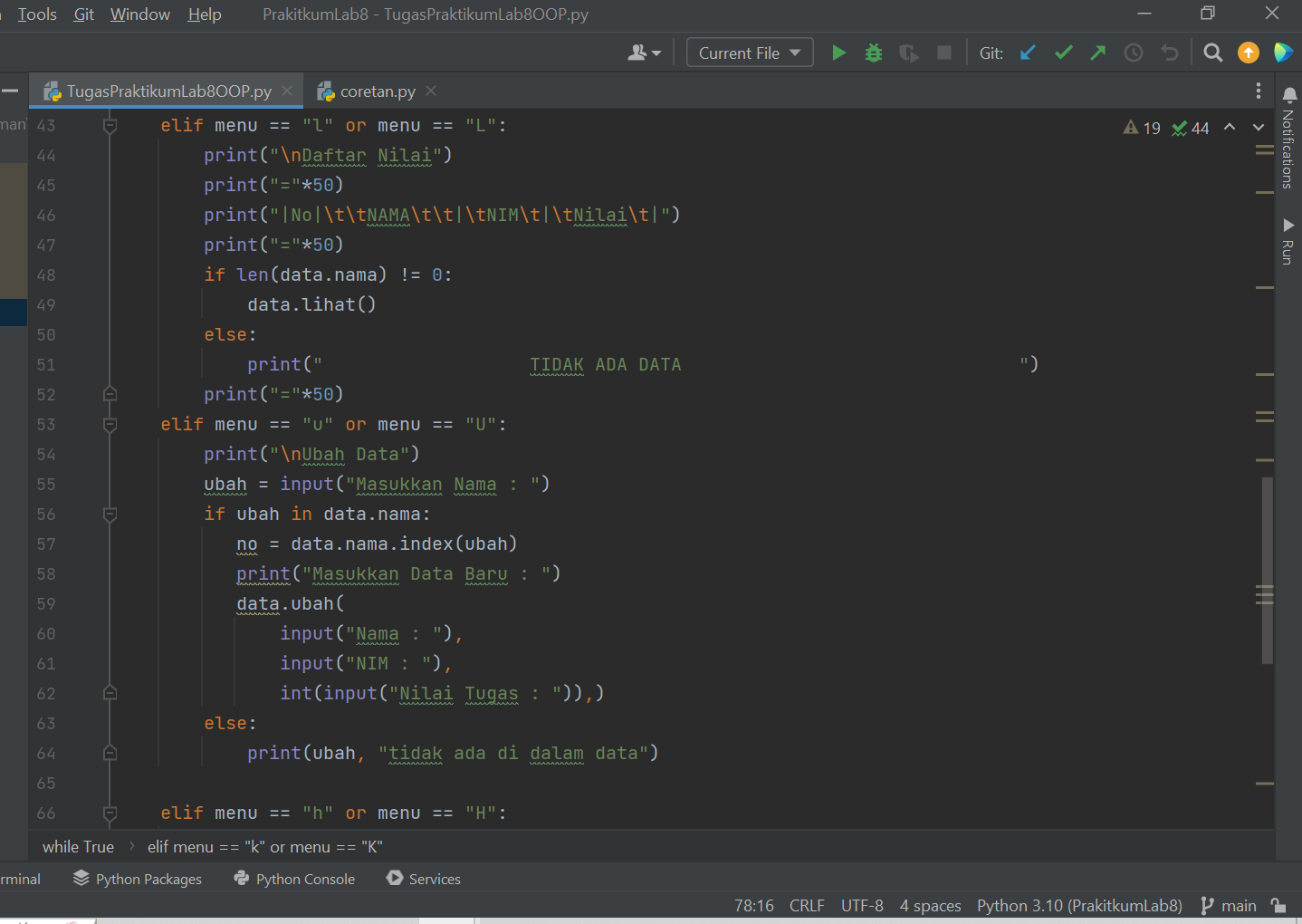GitHub - Sofhian97/TugasPraktikumLab8OOP