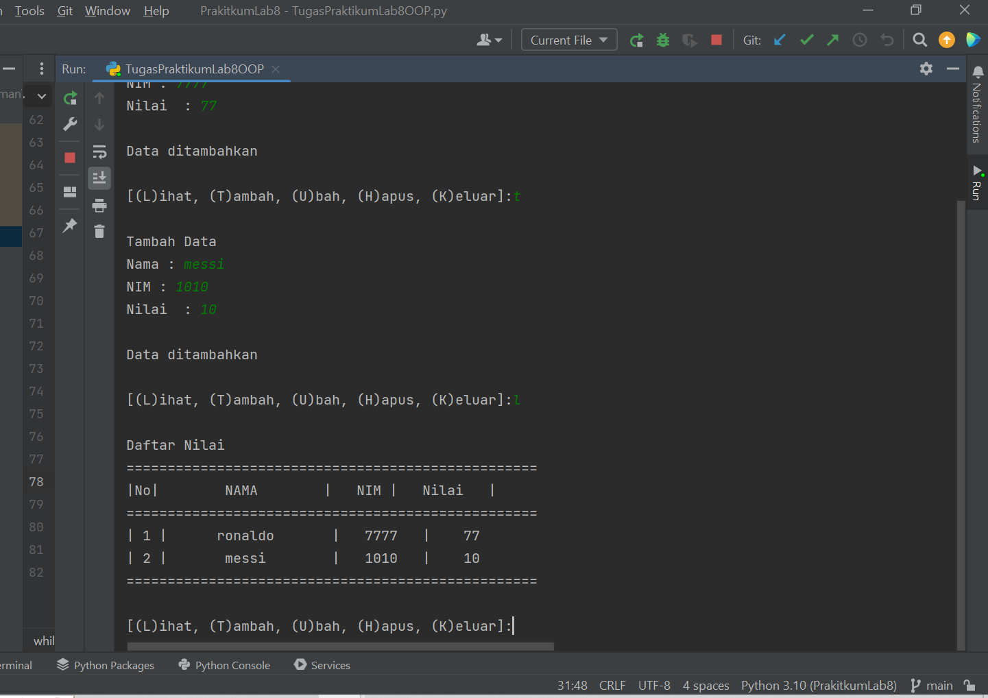 GitHub - Sofhian97/TugasPraktikumLab8OOP