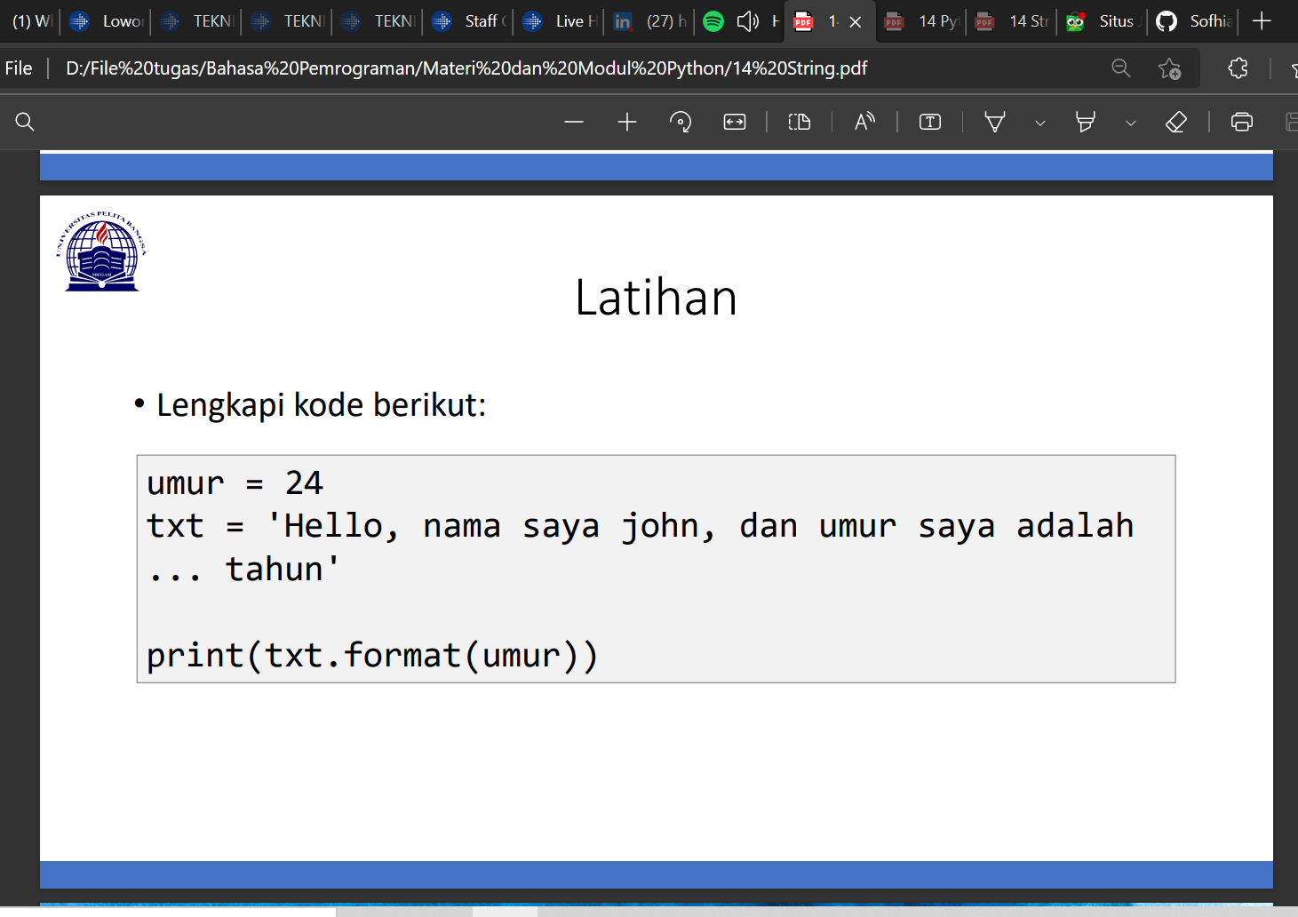 GitHub - Sofhian97/TugasdanLatihanLab10String