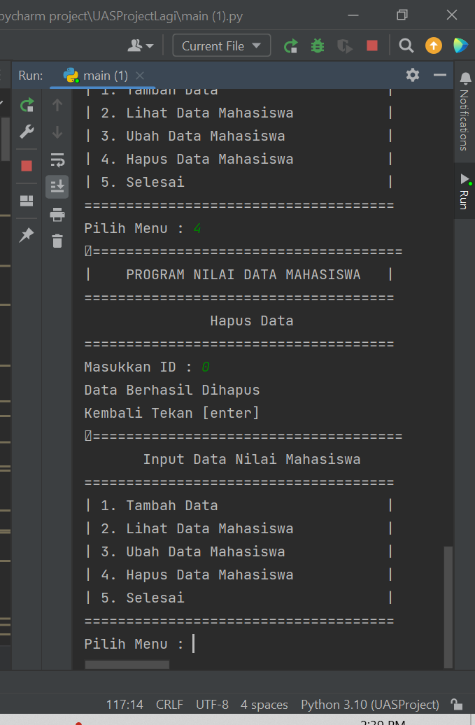 GitHub - Sofhian97/UASProject-Pemrograman