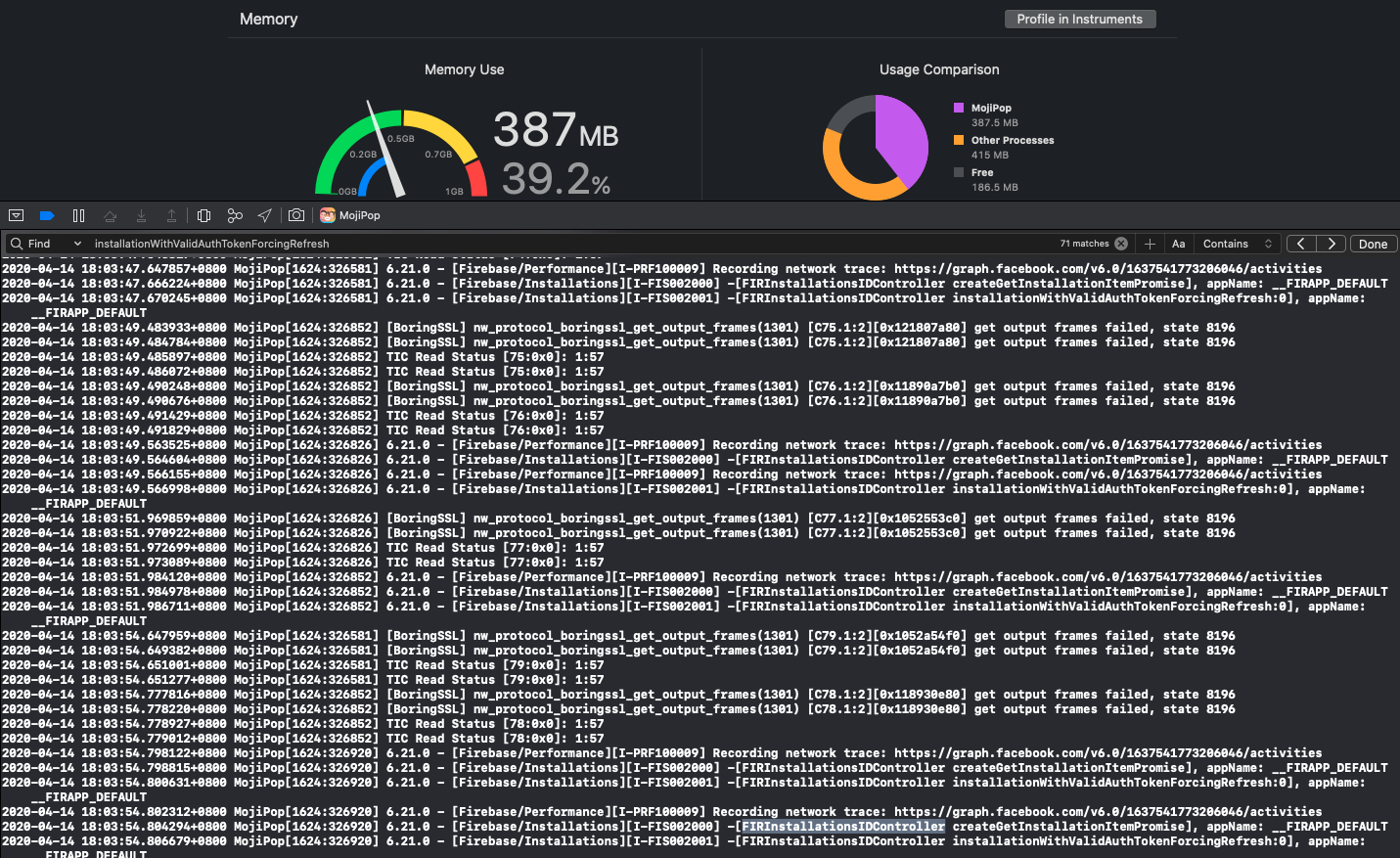 Memory Continues To Increase · Issue 5361 · Firebasefirebase Ios Sdk · Github