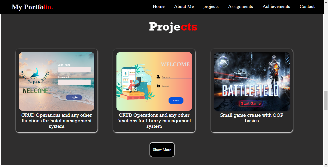 GitHub - HarshanaSenadeera/MyPortfolio: This is for Demonstrating my skills