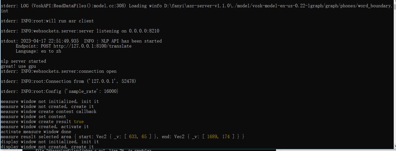 asr failed: connect ECONNREFUSED 127.0.0.1:8200 · Issue #4 · rerender2021/echo · GitHub
