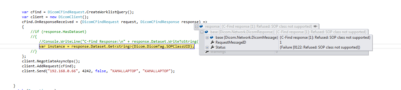 Issues with Getting Response from C-find with Orthnac Server · Issue #32 · fo-dicom/fo-dicom ...