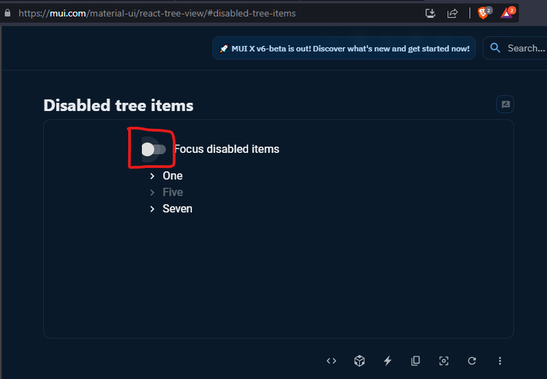 [docs] Switch is slightly cut in Tree view > Disabled tree items section · Issue #36216 · mui ...