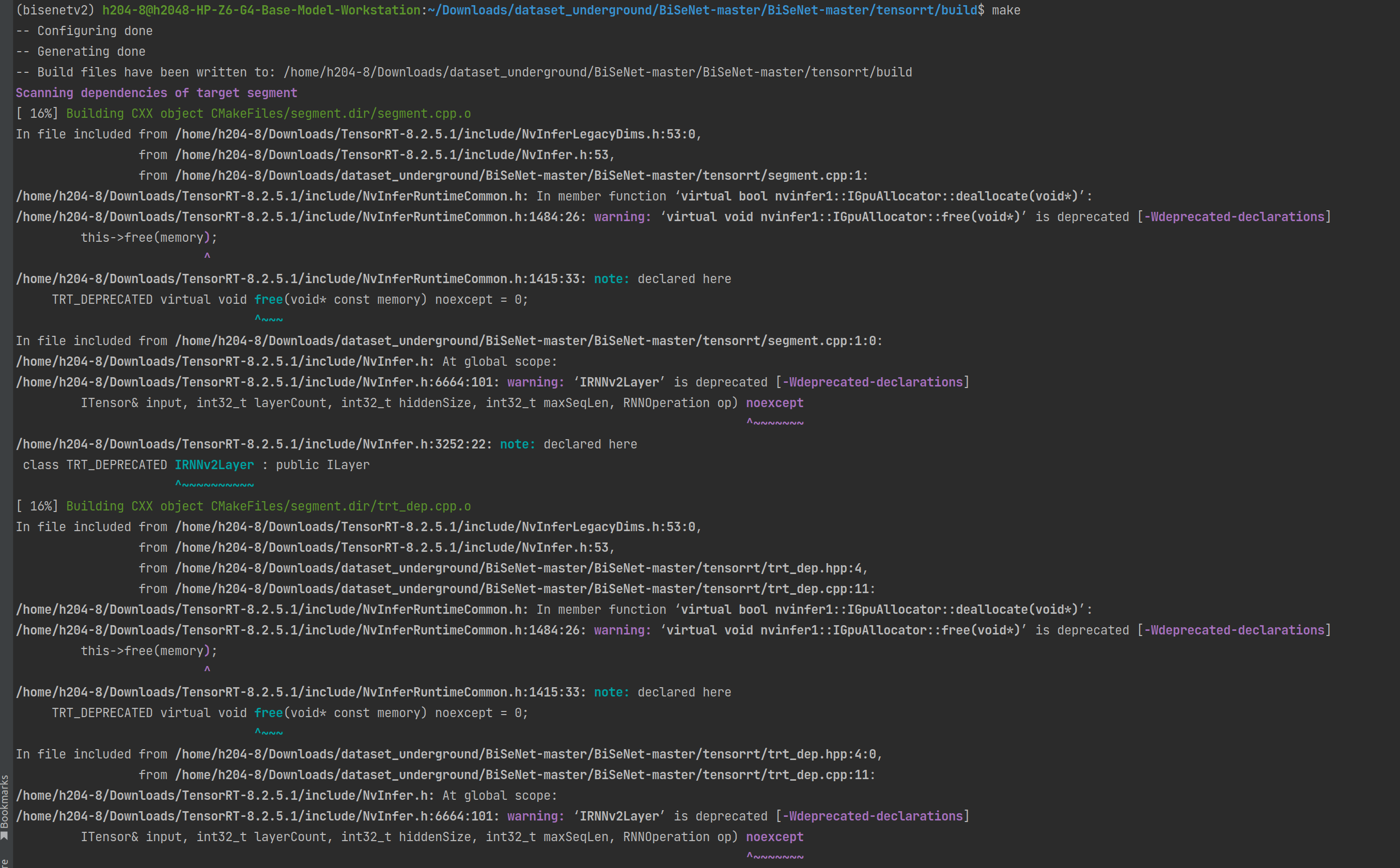 make error · Issue #281 · CoinCheung/BiSeNet · GitHub
