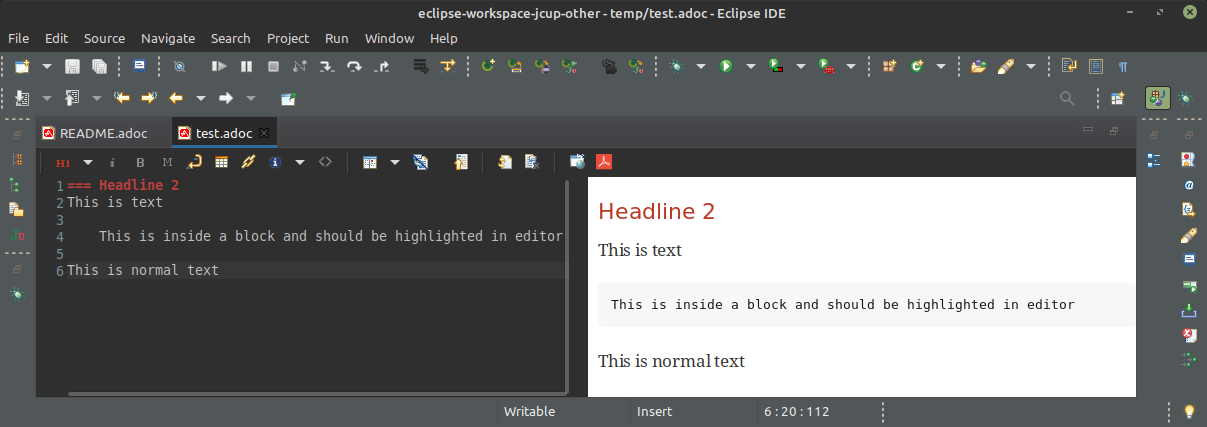 Syntax highlight: support literal paragraphs · Issue #343 · de-jcup/eclipse-asciidoctor-editor ...