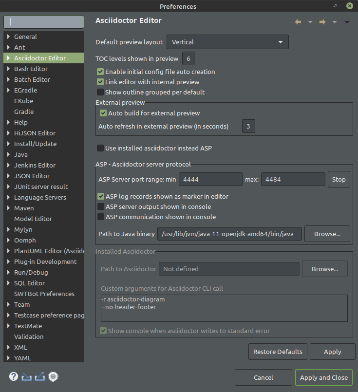 Image generation always timing out. · Issue #358 · de-jcup/eclipse-asciidoctor-editor · GitHub