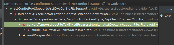 java.lang.NullPointerException in de.jcup.asciidoctoreditor.asciidoc.AsiidocConfigFileSupport ...
