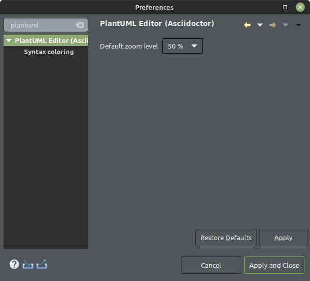 Provide preference entry for default zoom level for PlantUML peviews · Issue #465 · de-jcup ...
