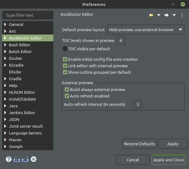 Preview shows wrong output when hidden per default · Issue #497 · de-jcup/eclipse-asciidoctor ...