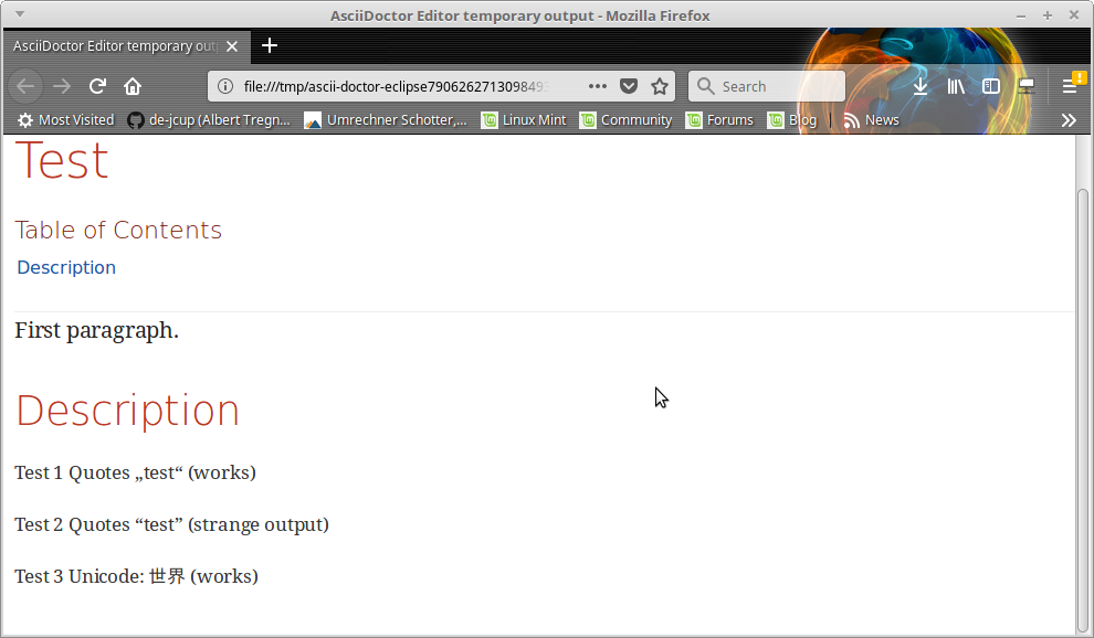Some unicode characters are broken during conversion · Issue #83 · de-jcup/eclipse-asciidoctor ...