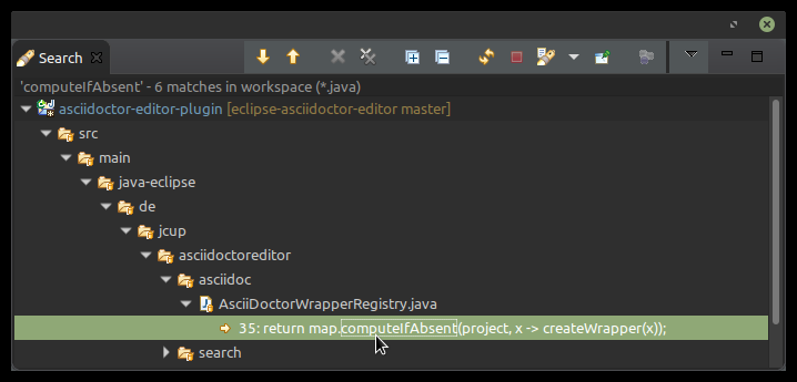 Combine line and content element in asciidoc reference search results · Issue #298 · de-jcup ...