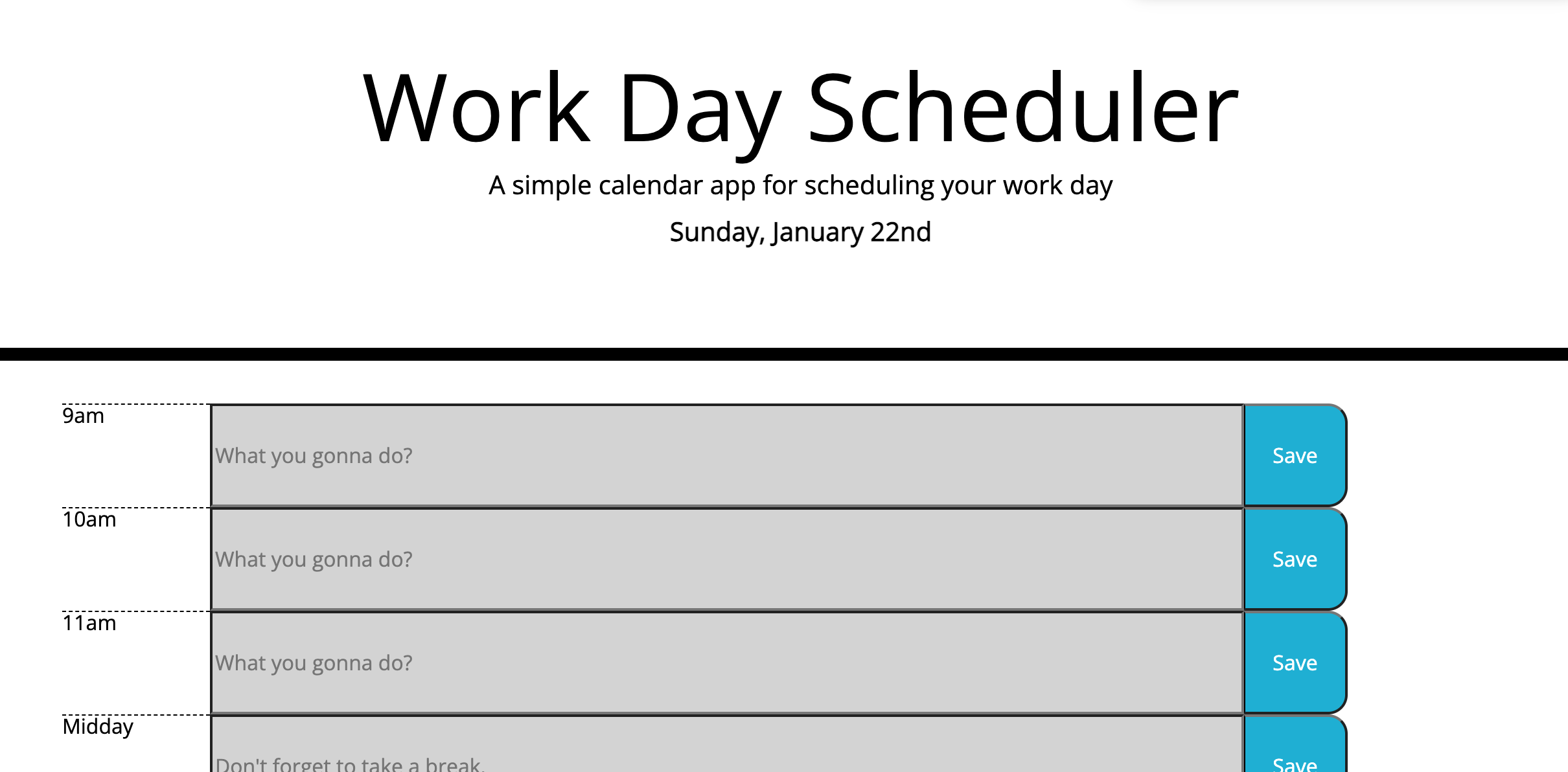 GitHub - LisaMLorenz/Easy_Daily_Schedule: Work Day Scheduler that ...