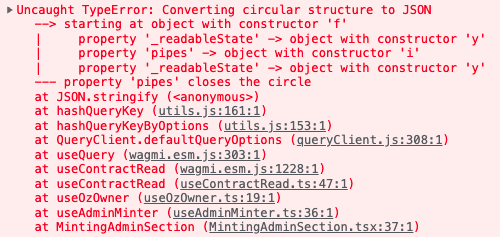 [bug] Error within useReadContract when passing Signer object as signerOrProvider · Issue #367 ...