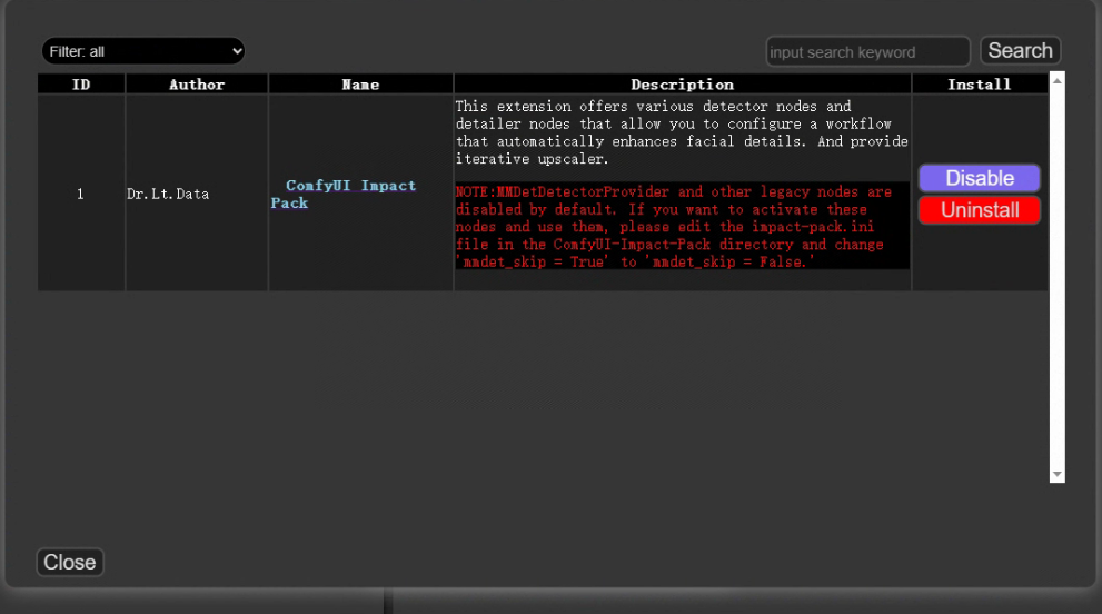 When loading the graph, the following node types were not found:UltralyticsDetectorProvider ...