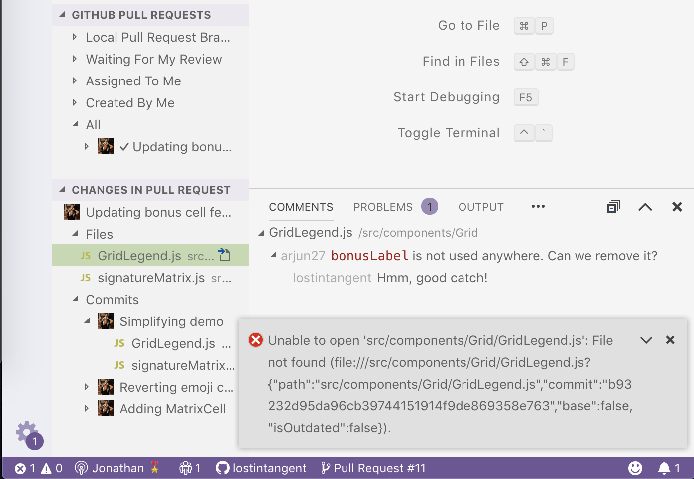 [live Share] Error Occurs When A Guest Selects A File For A Checked Out Pr · Issue 961