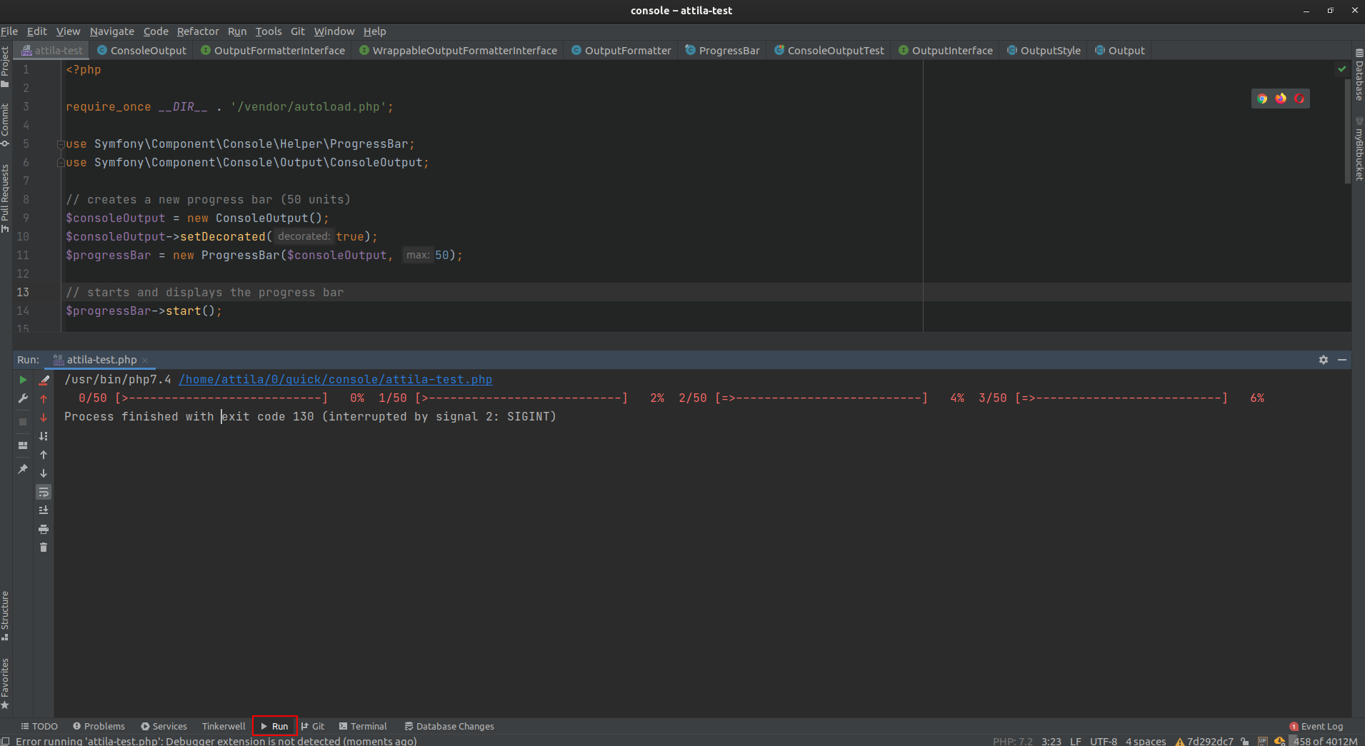 Console progress bar broken in PhpStorm · Issue #39314 · symfony/symfony · GitHub