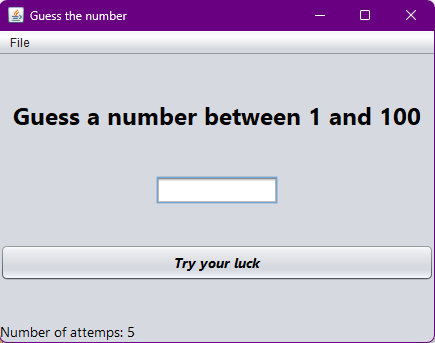 GitHub - svigild/Guess-the-number: Exam exercise for the Interface Development course.