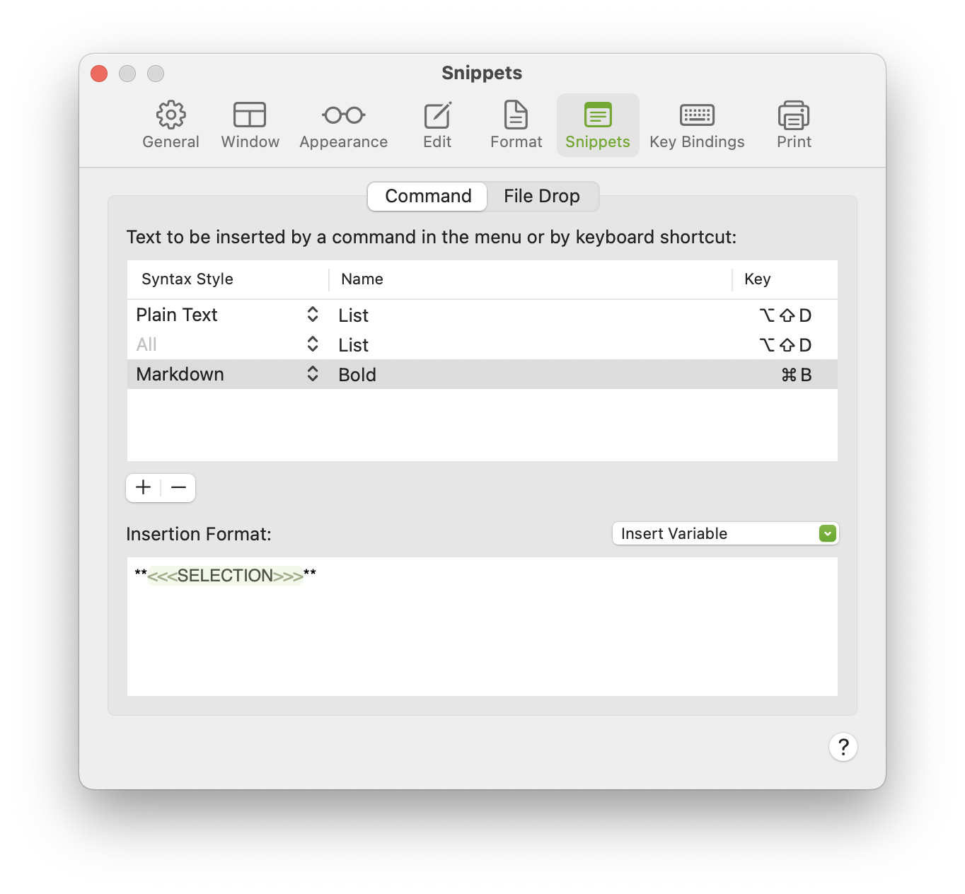 Markdown and general editing token pairings · Issue #1430 · coteditor/CotEditor · GitHub