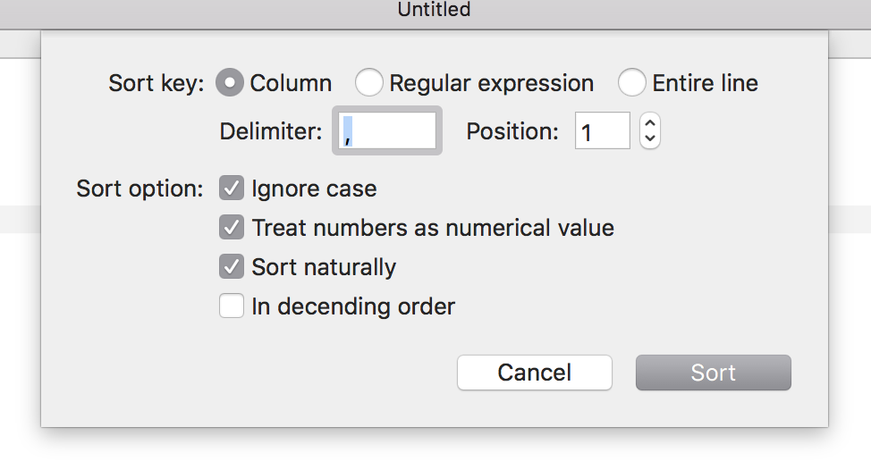 Sort lines by pattern · Issue #753 · coteditor/CotEditor · GitHub