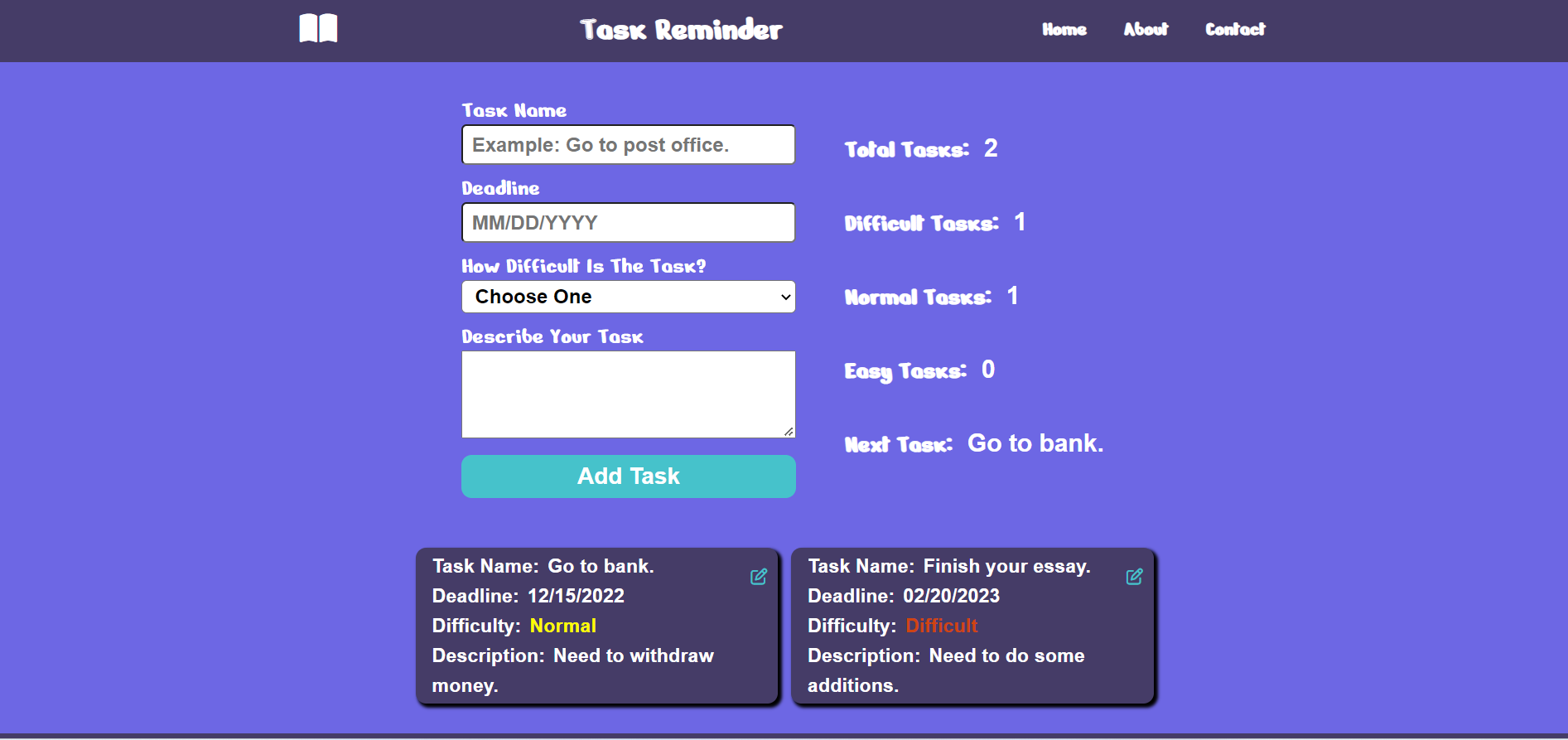 GitHub - Omeryegen/TaskReminder: This is my ToDo List/Task Reminder Application with Update ...