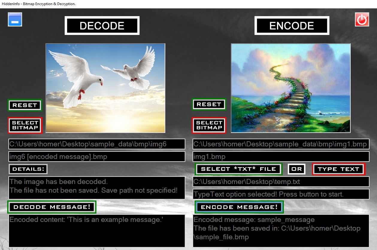 GitHub - damian-vvang/HiddenInfo: Design of an application for encoding & decoding hidden ...