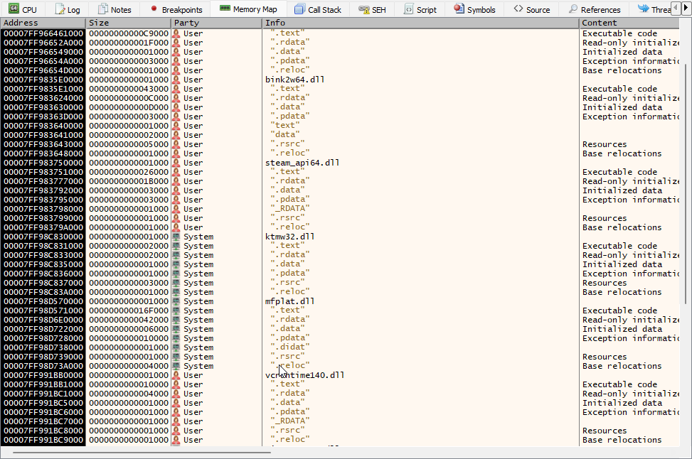 Memory Map Address Row Bugg · Issue #2978 · x64dbg/x64dbg · GitHub