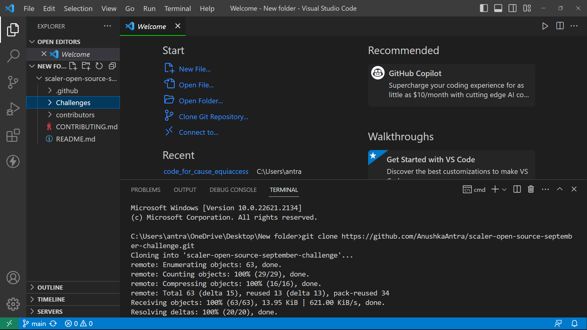 Challenge #1: AnushkaAntra · Issue #741 · scaleracademy/scaler-open-source-september-challenge ...