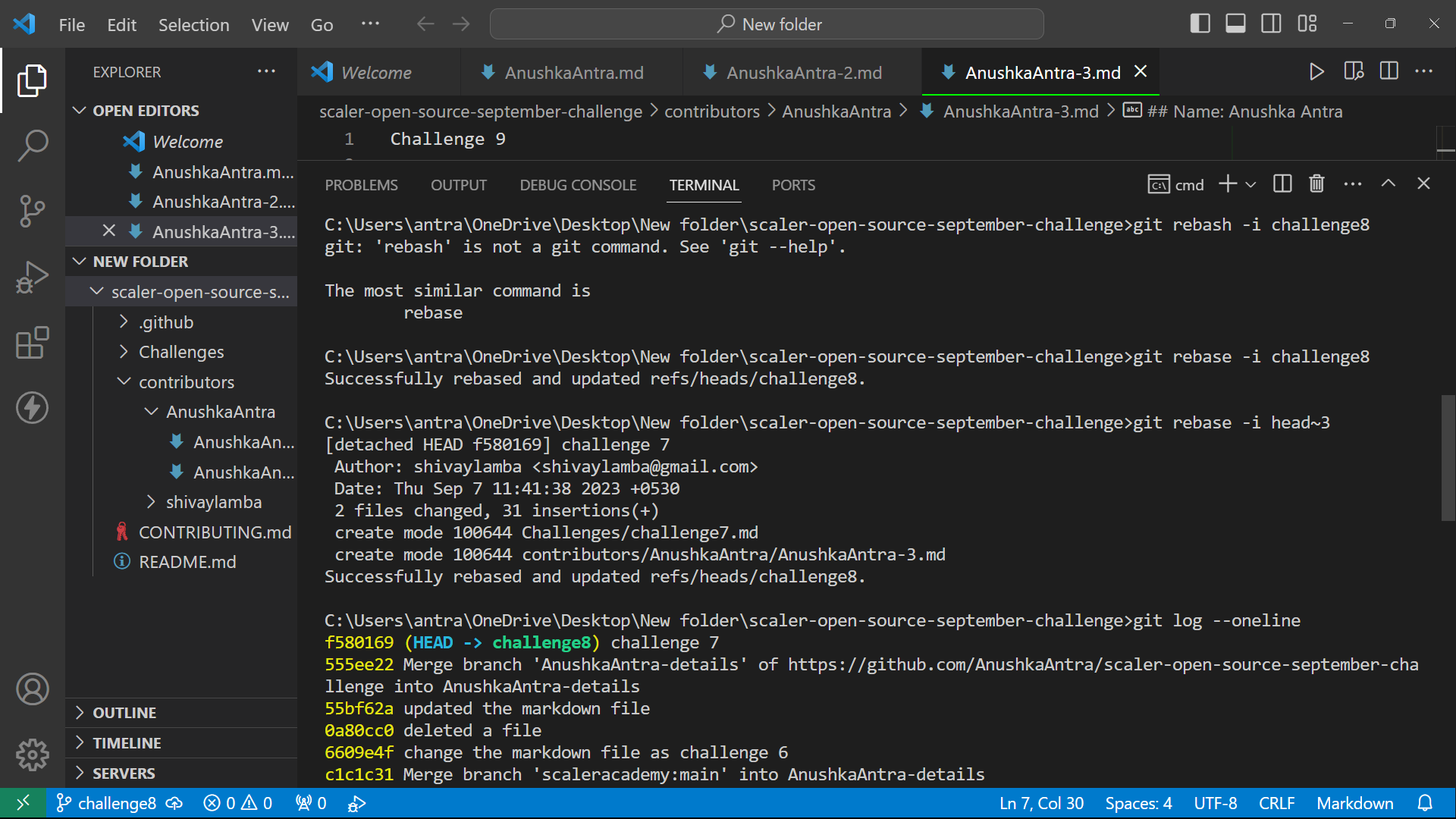 Challenge #1: AnushkaAntra · Issue #741 · scaleracademy/scaler-open-source-september-challenge ...