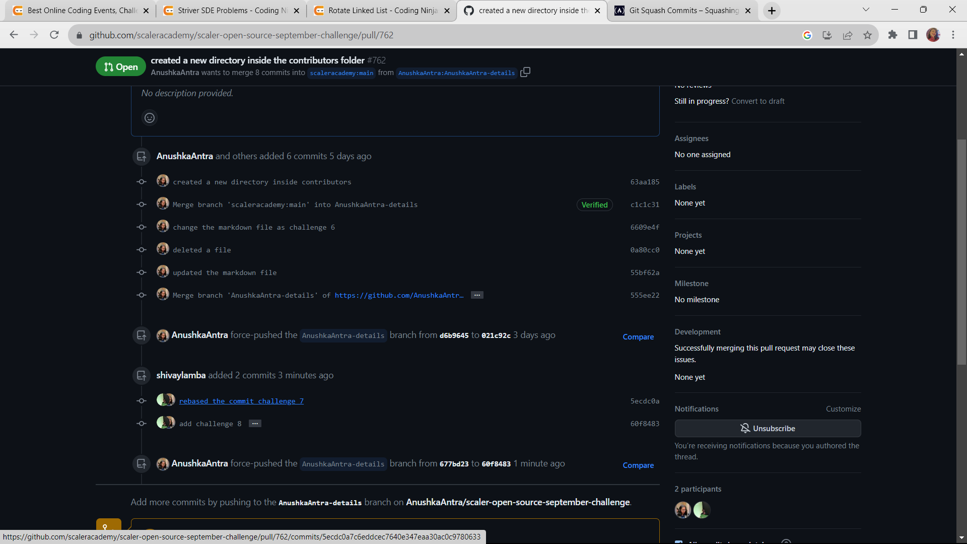 Challenge #1: AnushkaAntra · Issue #741 · scaleracademy/scaler-open-source-september-challenge ...