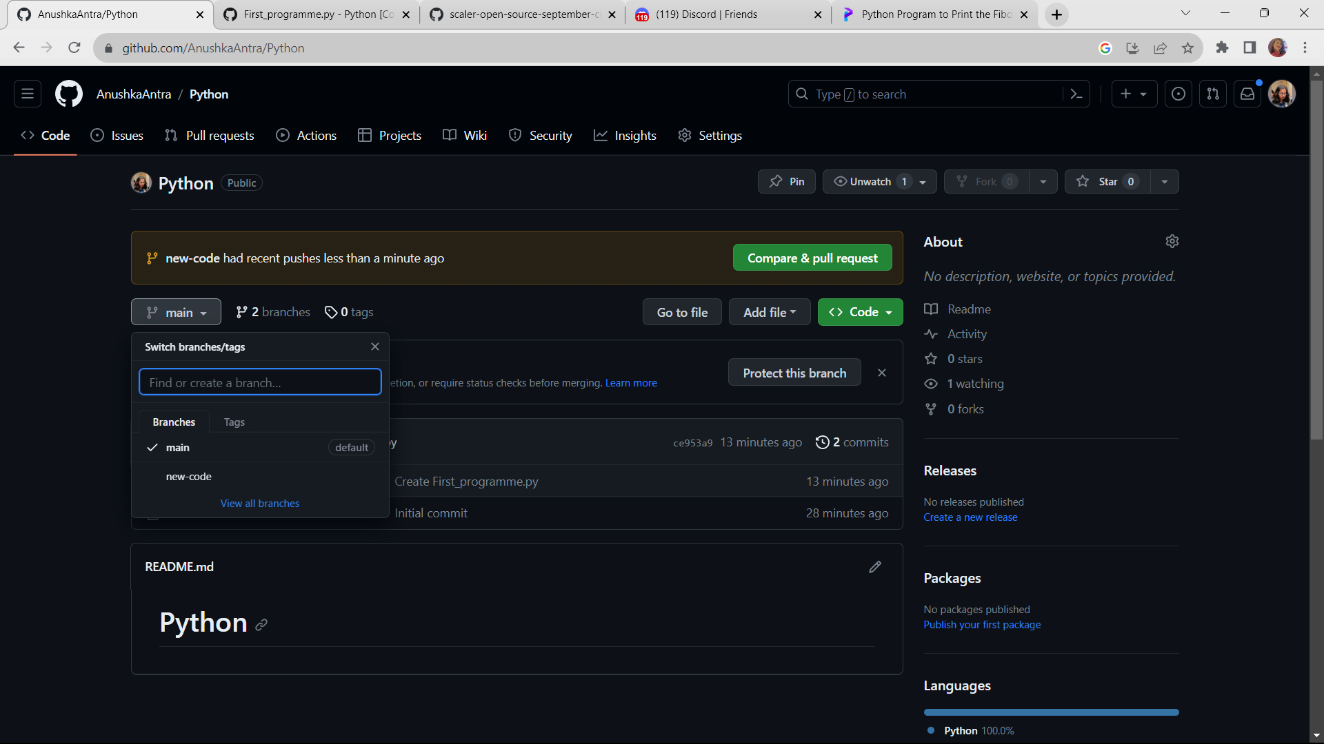 Challenge #1: AnushkaAntra · Issue #741 · scaleracademy/scaler-open-source-september-challenge ...